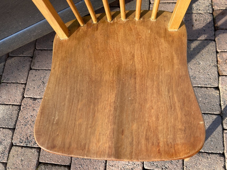 SOLID BEECH DINING CHAIR in lovely condition | eBay UK