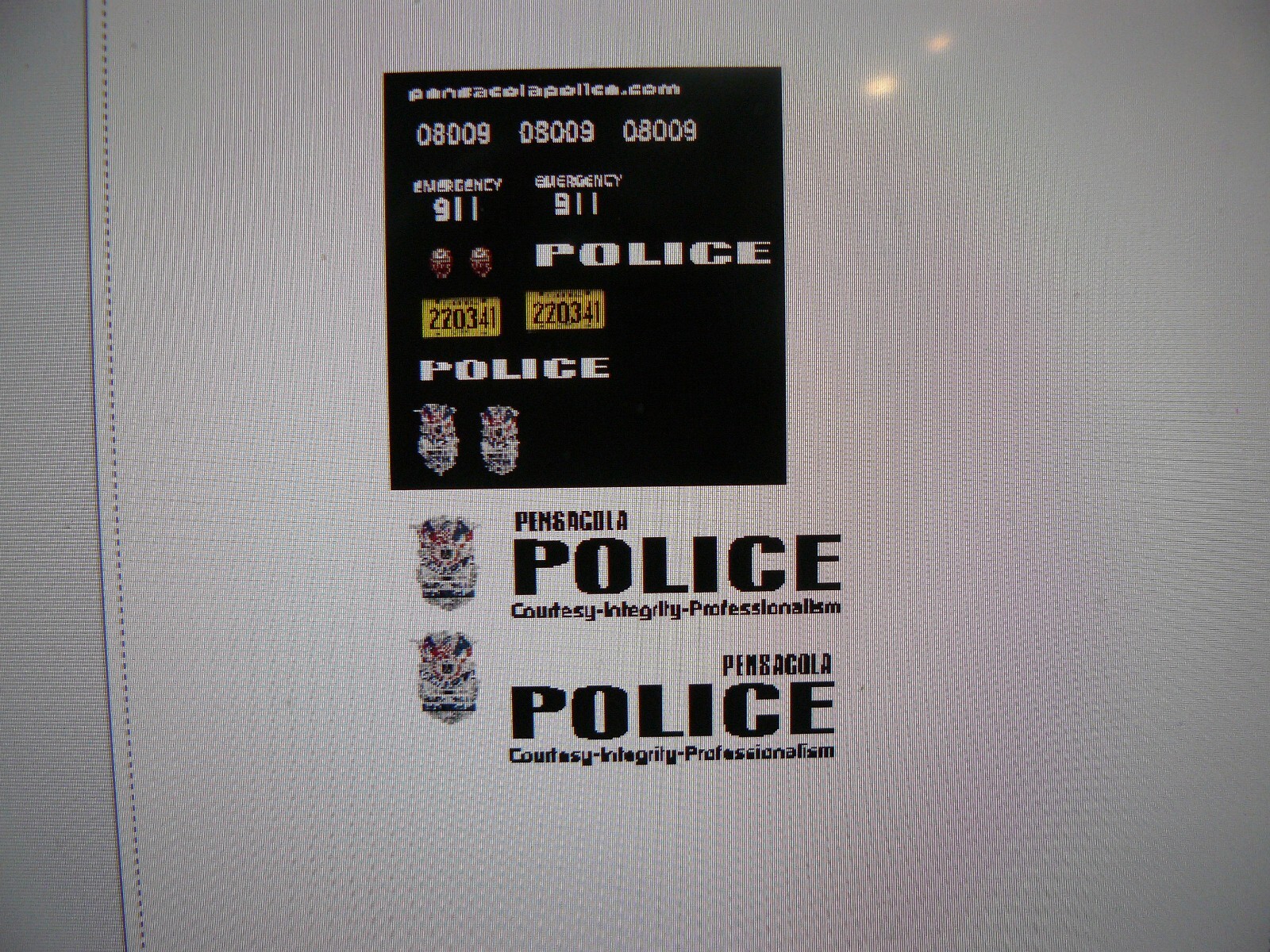 Pensacola Florida Police Vehicle Decals 1:24 | eBay