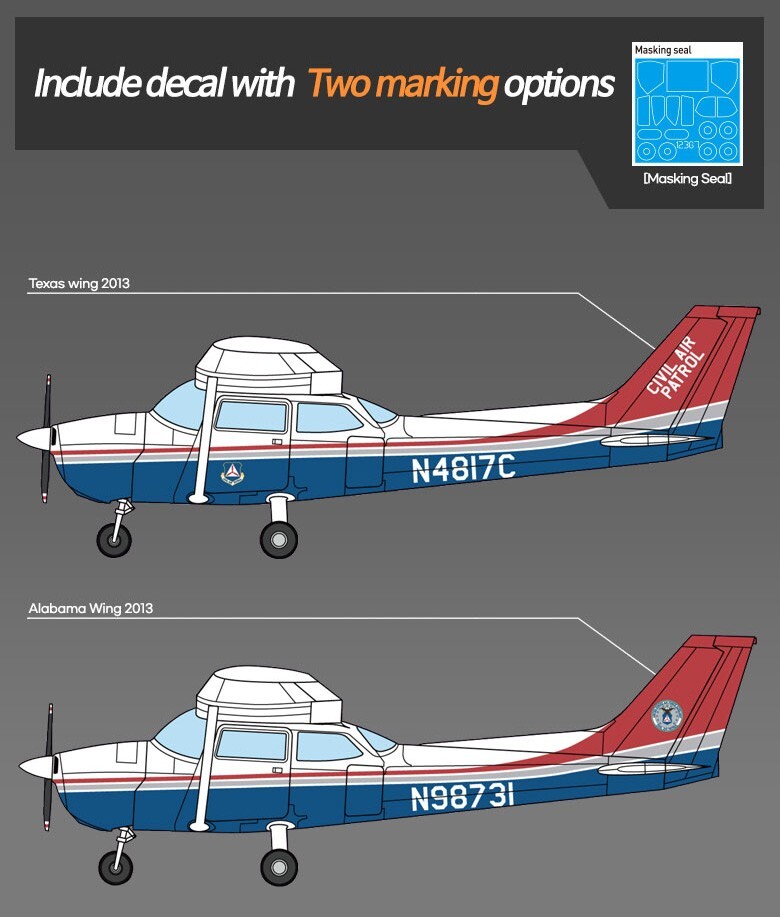 [1/48] 12367 Cessna 172 Sky Hawk Civil Air Patrol ACADEMY HOBBY KITS | eBay
