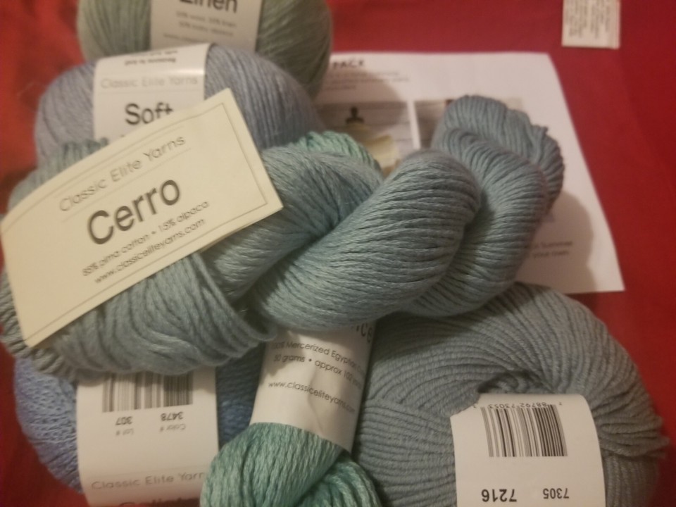 CEY Classic Elite Yarns Summer Six Pack Assorted Yarn 3 Patterns Shawl ...