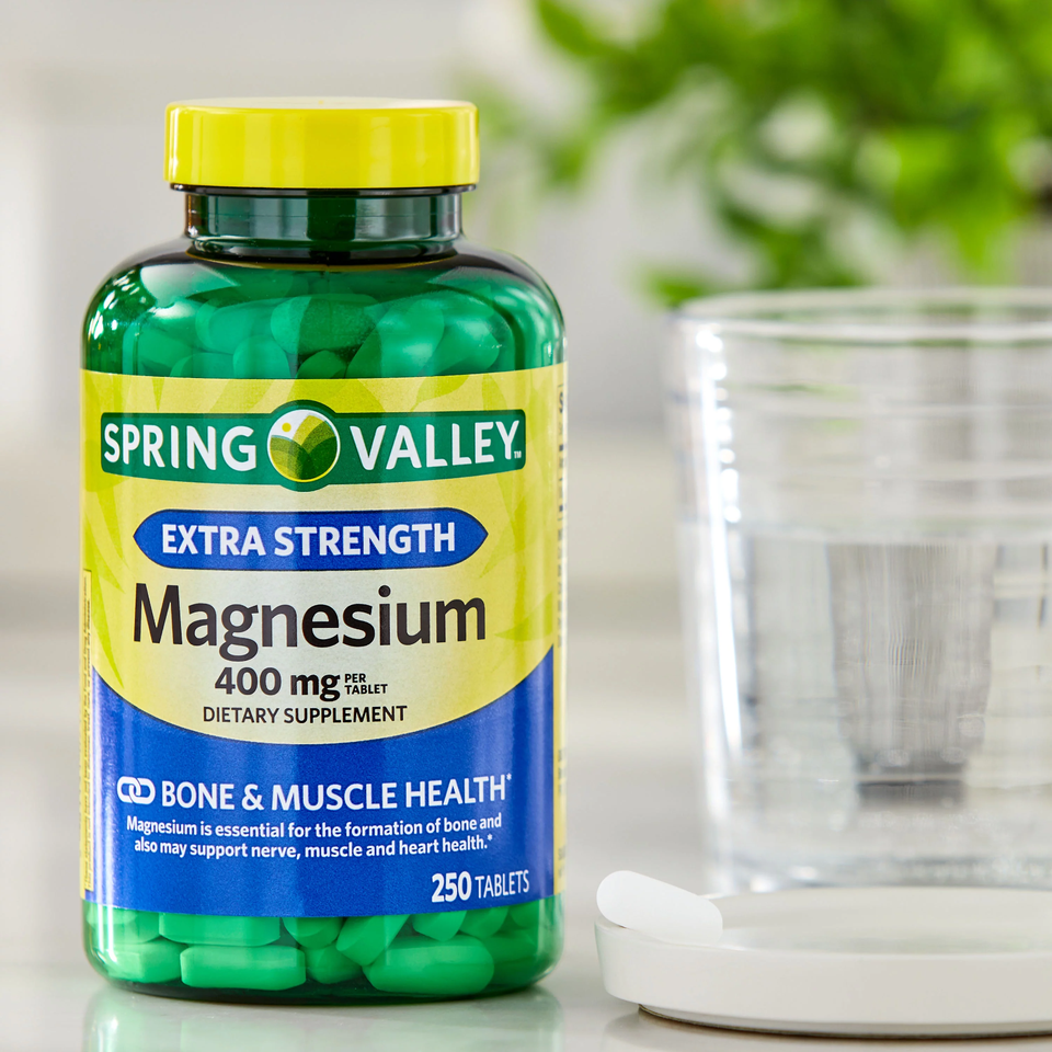Spring Valley Extra Strength Magnesium Dietary Supplement 400 Mg 250 ...