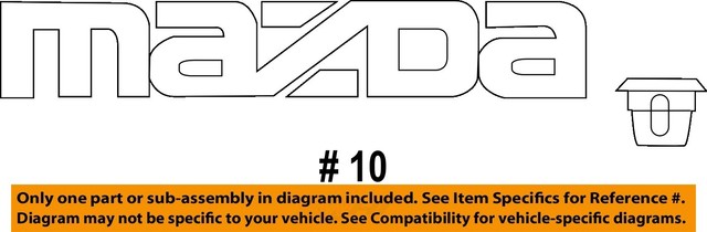 Mazda Chrome Letters Emblem Symbol BAGDE OEM Original for sale online ...