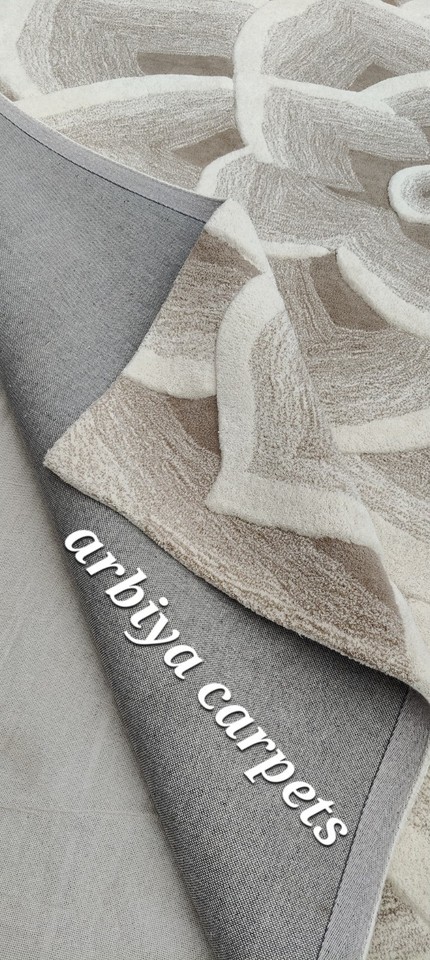 Ivory rose Hand Tufted Rug 100% Wool Rugs For Living Room Bedroom ...