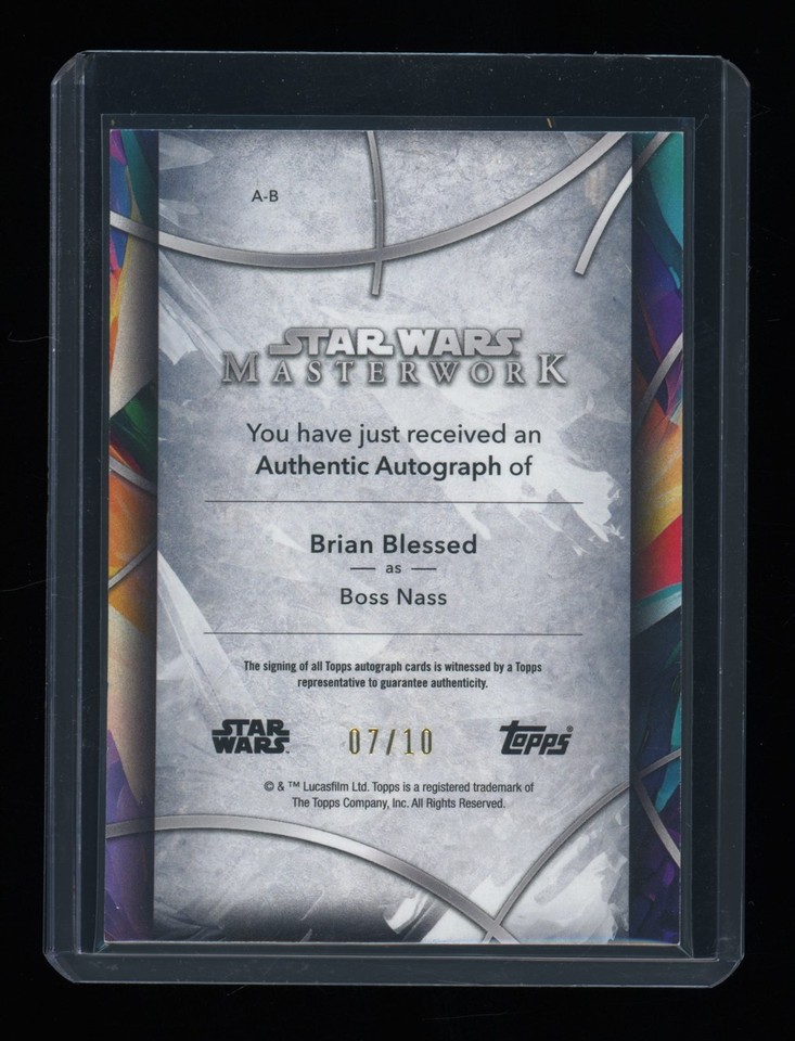 2024 Topps Star Wars Masterworks Brian Blessed as Boss Nass Wood Auto ...