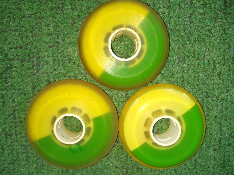 RINK RAT 'Split-Identity' Roller Hockey Wheels, Green_(2) Used + (1 ...