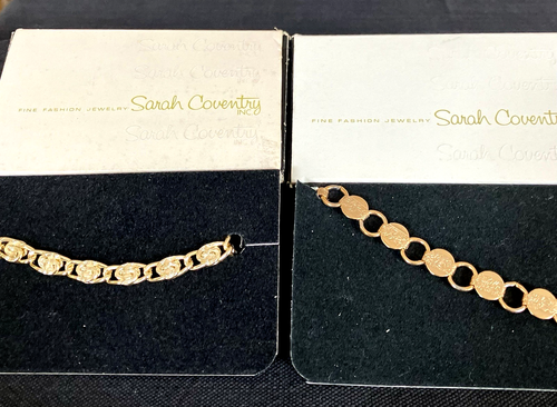 Lot of 2 ~ Sarah Coventry Bracelets in Boxes ~ "Young & Gay" and "Echo ...