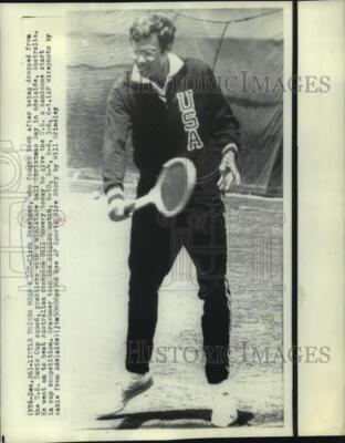 1968 Press Photo American Davis Cup tennis player Clark Graebner in ...