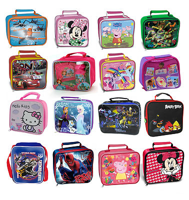 Kids TV Characters / Disney School Insulated Lunch Bag / Box Kit New ...