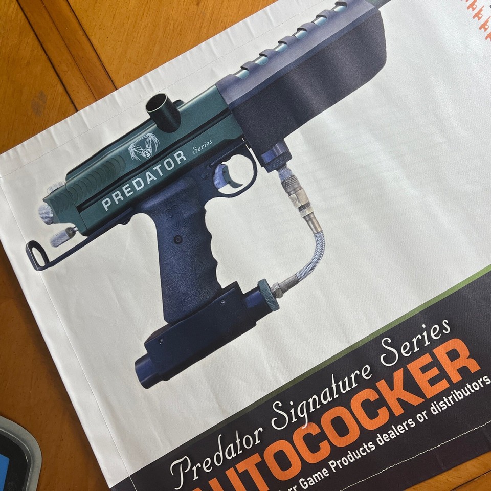WGP Predator Autococker Paintball Banner - Vtg, Mint Condition - Cocker ...