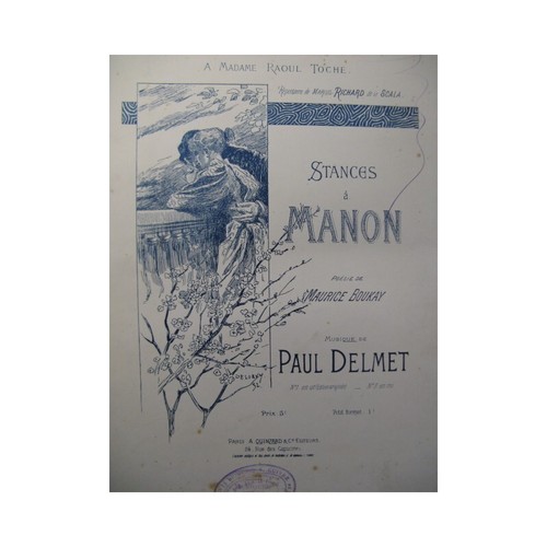 DELMET Paul Stances à Manon Chant Piano | eBay