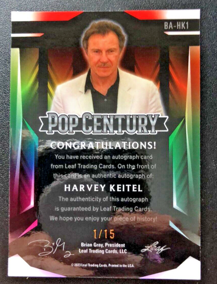 HARVEY KEITEL 2023 POP CENTURY AUTOGRAPH CARD 1/15 BLUE PULP FICTION | eBay