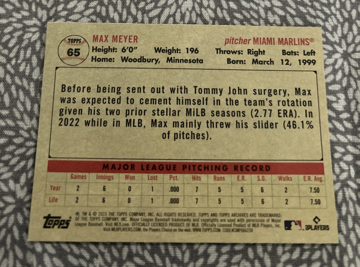 2023 Topps Archives - 1956 Topps #65 Max Meyer (RC) for sale online | eBay