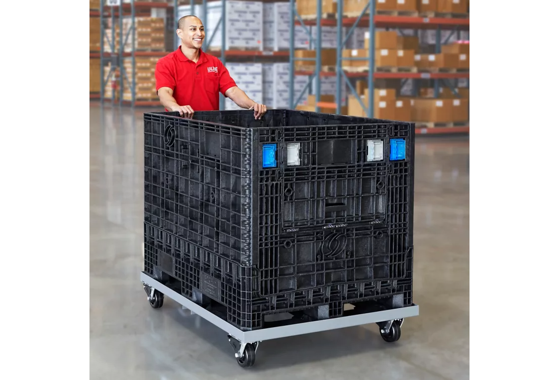 ULINE H-4055F Bulk Container Dolly 48"x40" w/5" Phenolic Casters | eBay