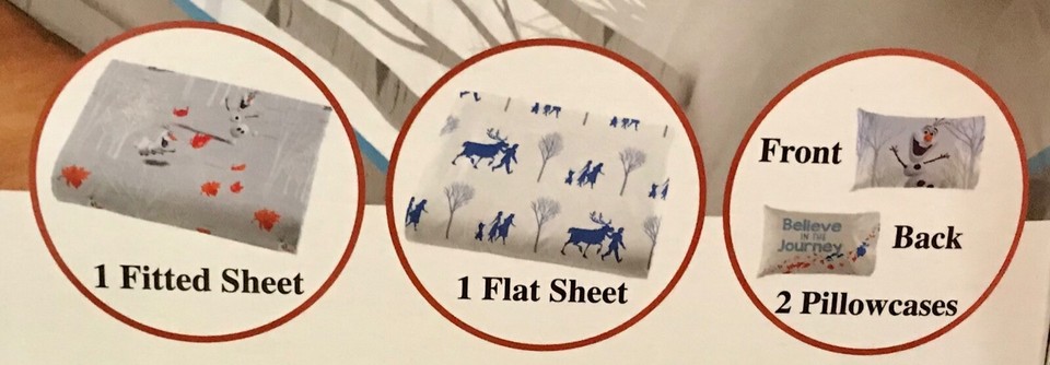 Disney Frozen ll Olaf's Journey snowman Sheet Set twin or full | eBay