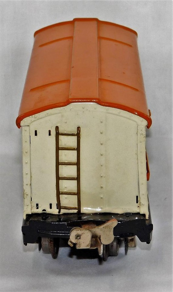 RESTORED Prewar Lionel Trains 814 Box Car Cream/Orange Automobile ...