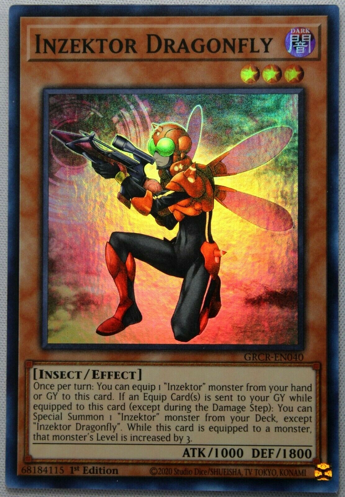 Inzektor Dragonfly GRCR-EN040 1st Ed (Super Rare) The Grand Creators ...