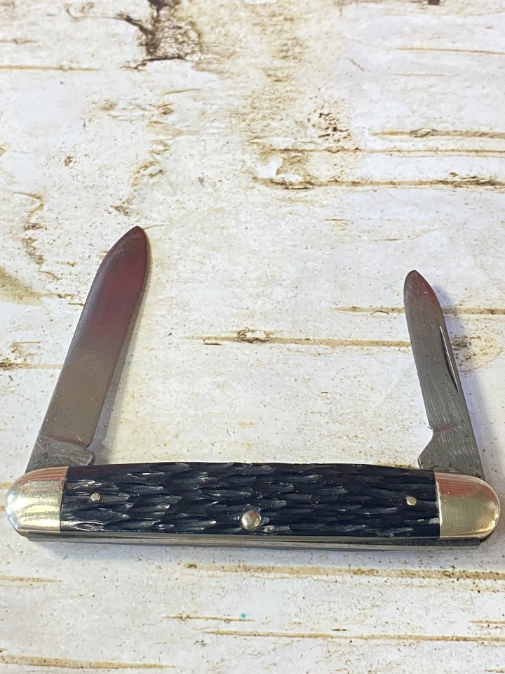 Vintage USA Kabar Black Jigged Equal End Pen Pocket Knife | eBay