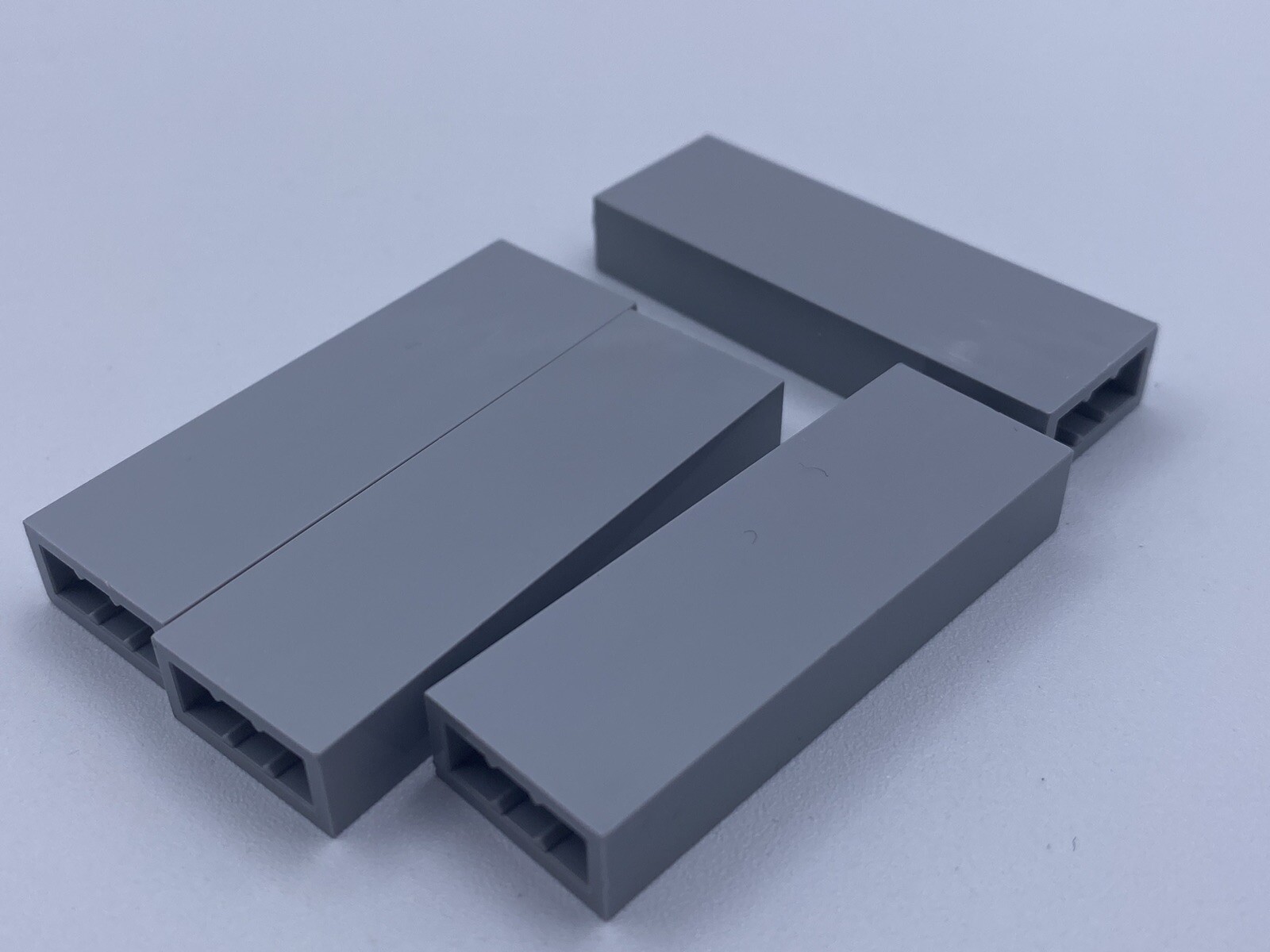 LEGO Parts Lot (4) ~ Light Bluish Gray Brick 1 x 2 x 5 w/o Side ...