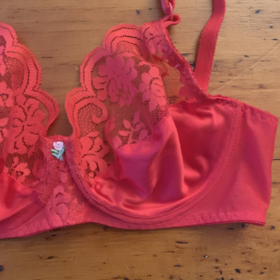 Vintage Maidenform Size 34C Red Chantilly Lace Satin Underwire Bra ...