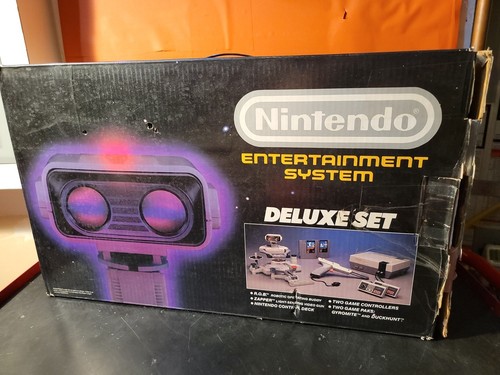 1986 NES Nintendo Entertainment System Deluxe Set Rob Robot ~ Box Only ...