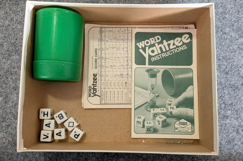 1982 Word Yahtzee Game by Milton Bradley | eBay