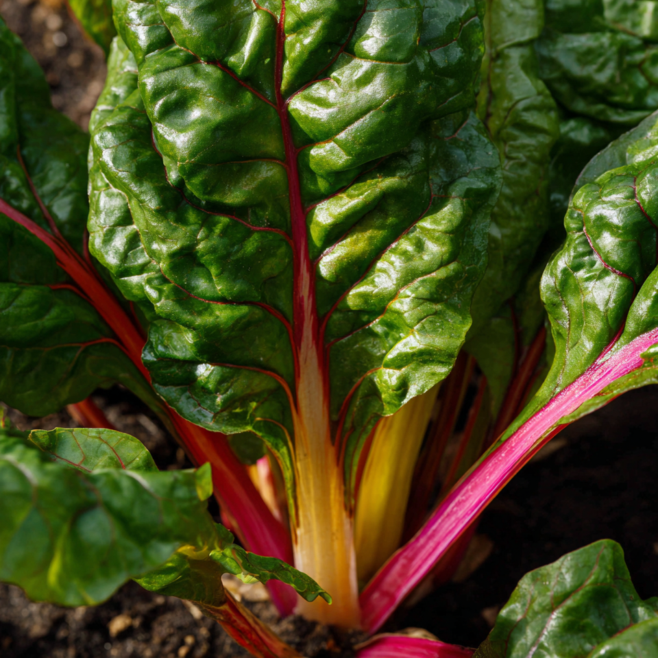 Organic Rainbow Swiss Chard Seeds – 50 Beta vulgaris | Vibrant Edible ...