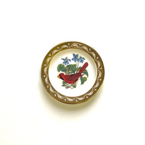 Franklin Porcelain State Birds and Flowers Miniature Plate ILLINOIS ...