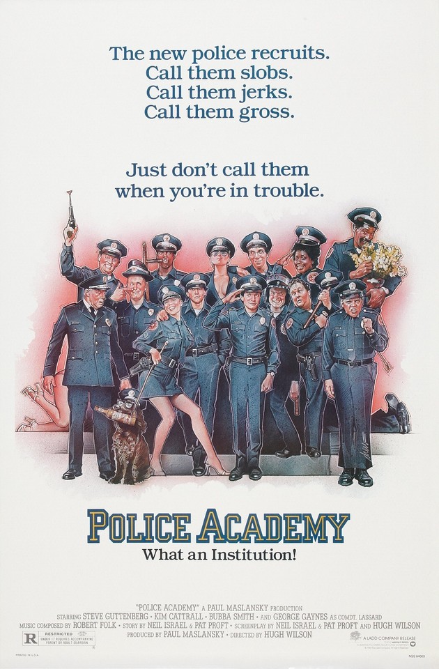 1984 Police Academy Movie Poster 11X17 Steve Guttenberg Kim Cattrall 🍿 ...