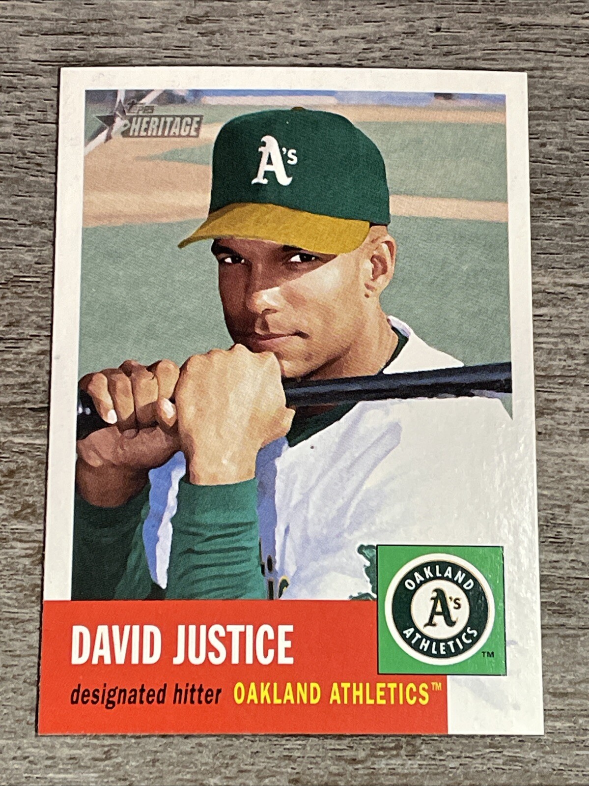 David Justice 2002 Topps Heritage A’s #148 *J26* | eBay