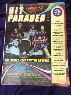 June 1971 Hit Parader Magazine CCR MOODY BLUES GRATEFUL DEAD Complete ...