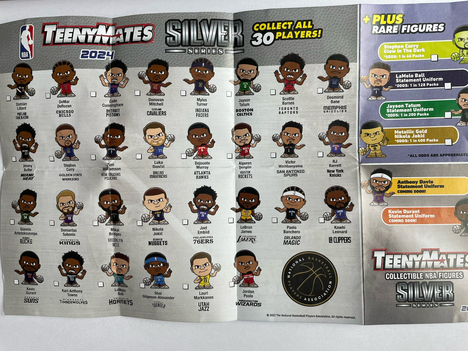 2024 NBA Series 9 Silver TeenyMates Pick Your Own BRAND NEW Choose ...