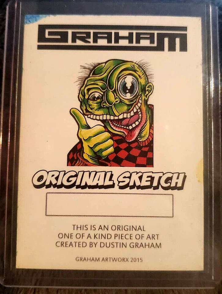 2015 Garbage Pail Kids 1/1 'Nasty Nick' Custom Sketch Card Dustin ...