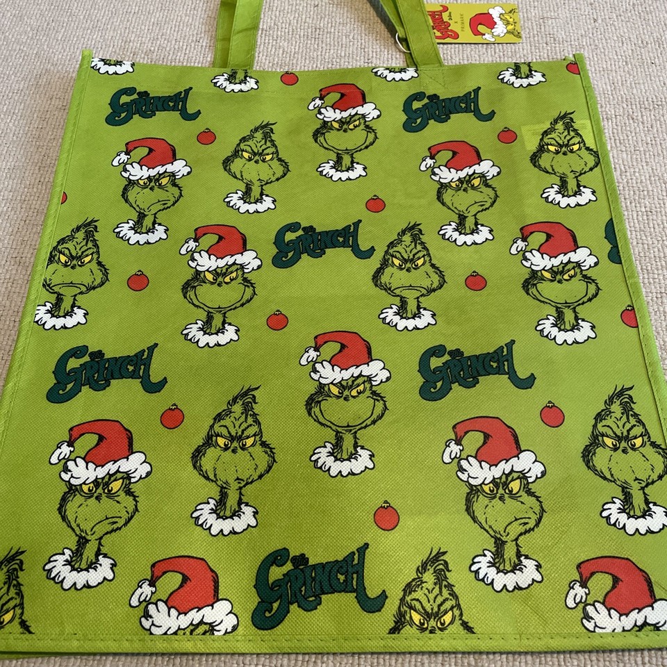 Grinch Tote Shopping Bag Large 19” Primark New With Tags 50% Recycled ...