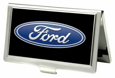 Ford Oval Logo Business Card Holder - SMALL | S | Black | Metal ...