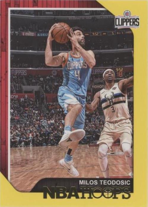 2018-19 Panini NBA Hoops - Milos Teodosic #145 Yellow for sale online ...