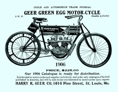 1906 Geer Motorcycle Advertising 8x10 Photo | eBay
