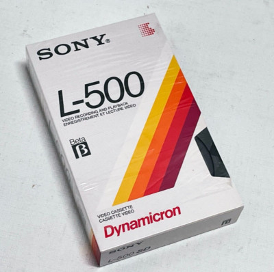 Vintage Sony L-500 SD Dynamicron Blank Betamax Video Cassette Tape ...