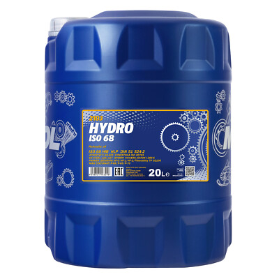 20 (1x20) Litro MANNOL Hydro Iso Hlp 68 Olio Idraulico Vdma 24318, din ...