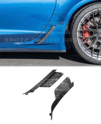 Side Brake Scoop Vent CARBON FIBER Covers For 14-19 Corvette C7 Z06 ...