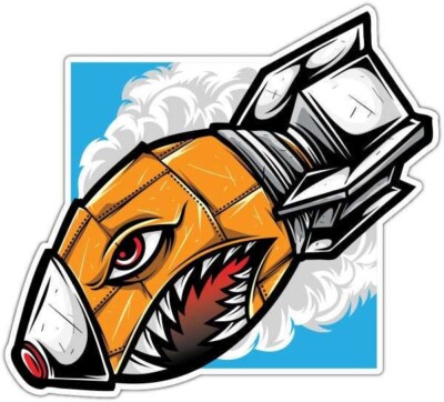 Angry Rocket Bomb Army Military Car Bumper Window Sticker Decal 4.6" | eBay