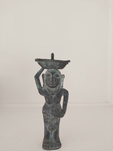 Old Rare Bronze Statue, Hindu Goddess Deepa Lakshmi India Hindhu Indian ...