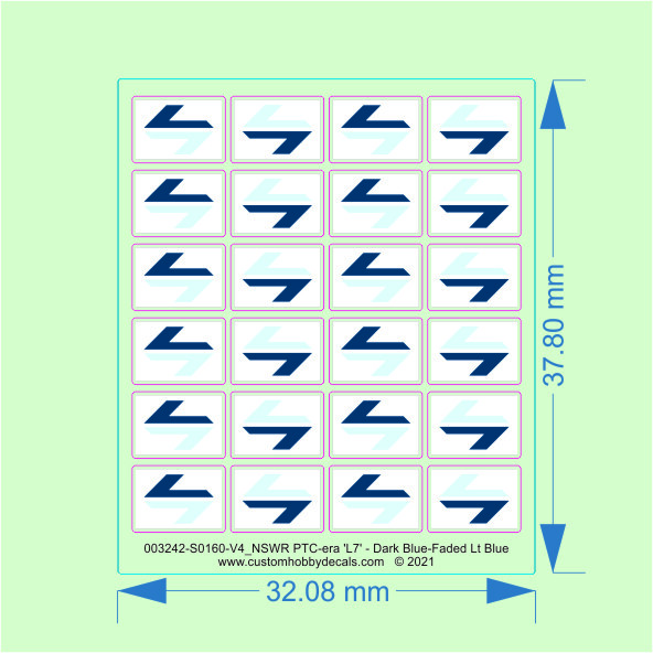 NSWR PTC-era 'L7' Logos - HO (1/87) N (1/160) - Water Decal | eBay ...