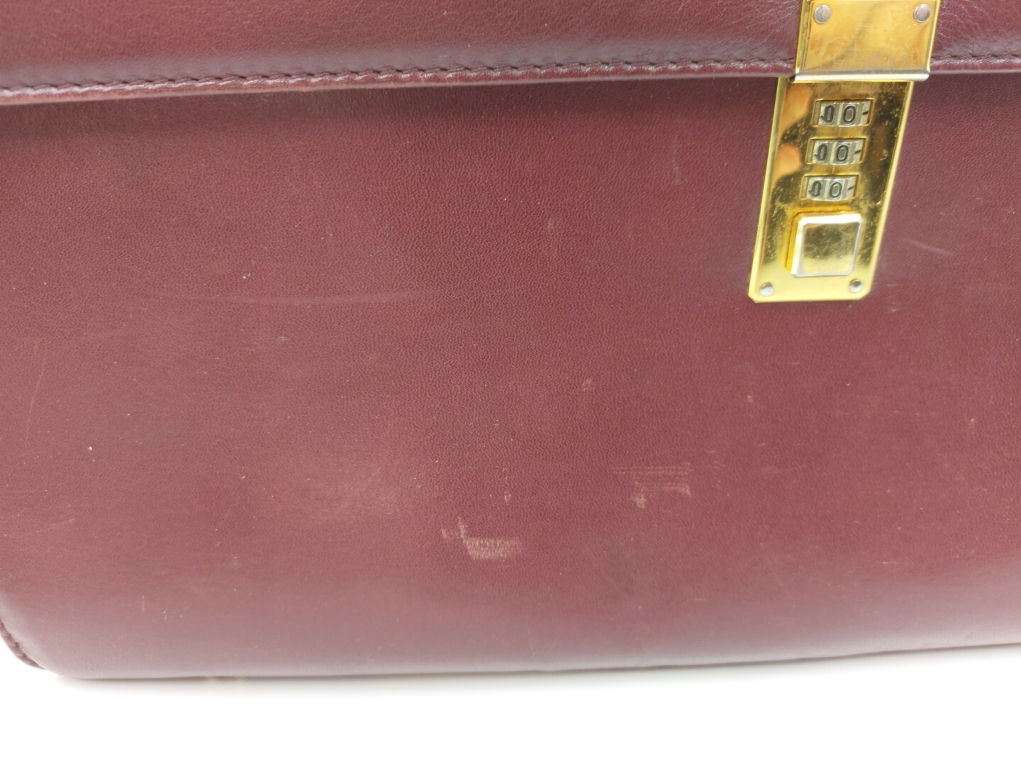 Vintage Yamani Leather Security Code Lock Briefcase Handbag For Lawyer ...