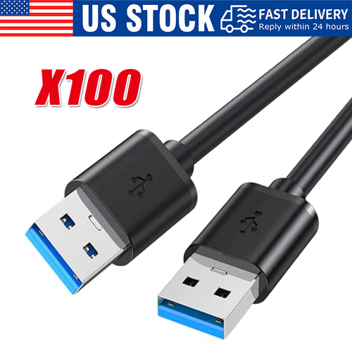 USB 3.0 A Male to A Cable Lot Data Transfer Super Speed Power Charger ...
