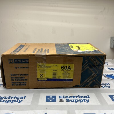 HU362RB SQUARE D 60A 600V NEMA TYPE 3R HEAVY DUTY SAFETY SWITCH | eBay