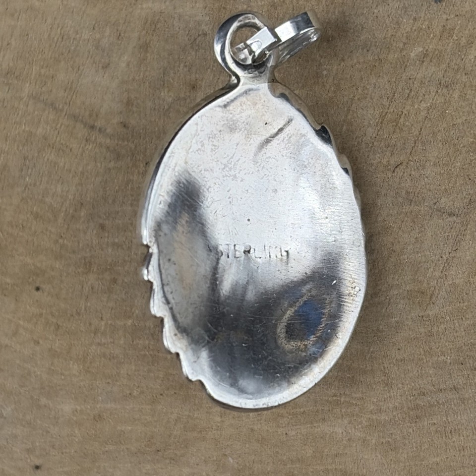 Vintage Native Navajo Sterling Silver Opal Pendant Rare | eBay
