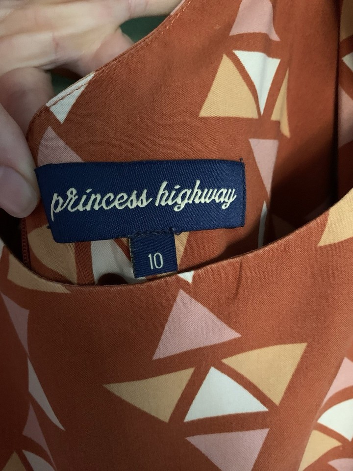 Princess Highway Terracotta Aztec/Diamond Print Shift Boho Sun Dress ...