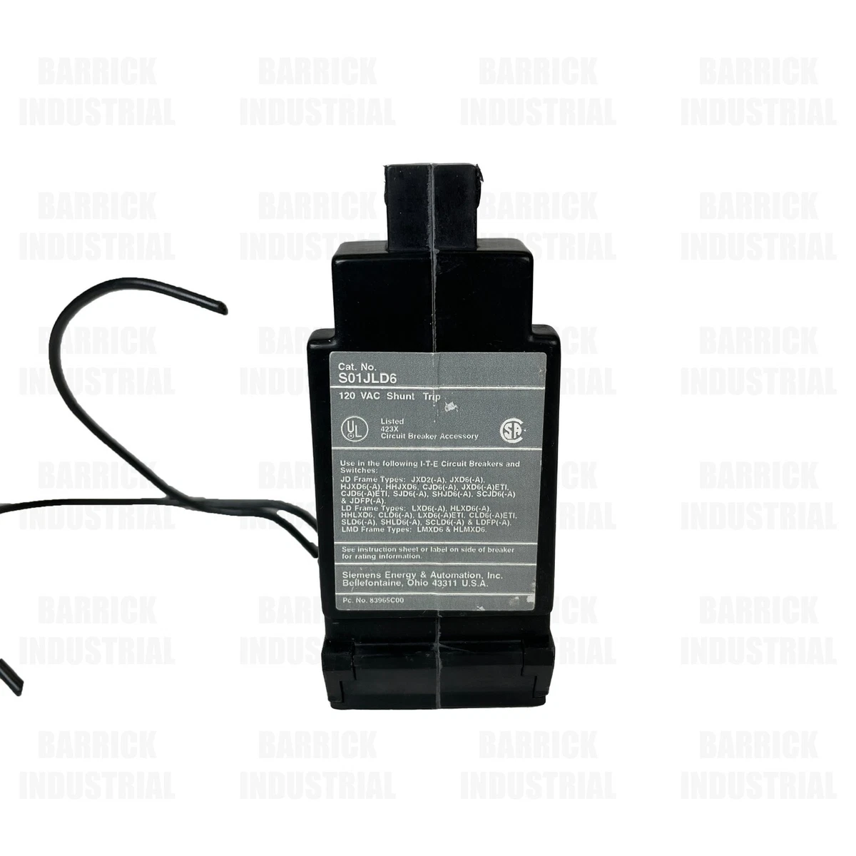 Siemens S01JLD6 Breaker Shunt Trip With Shunt Trip, 42% OFF