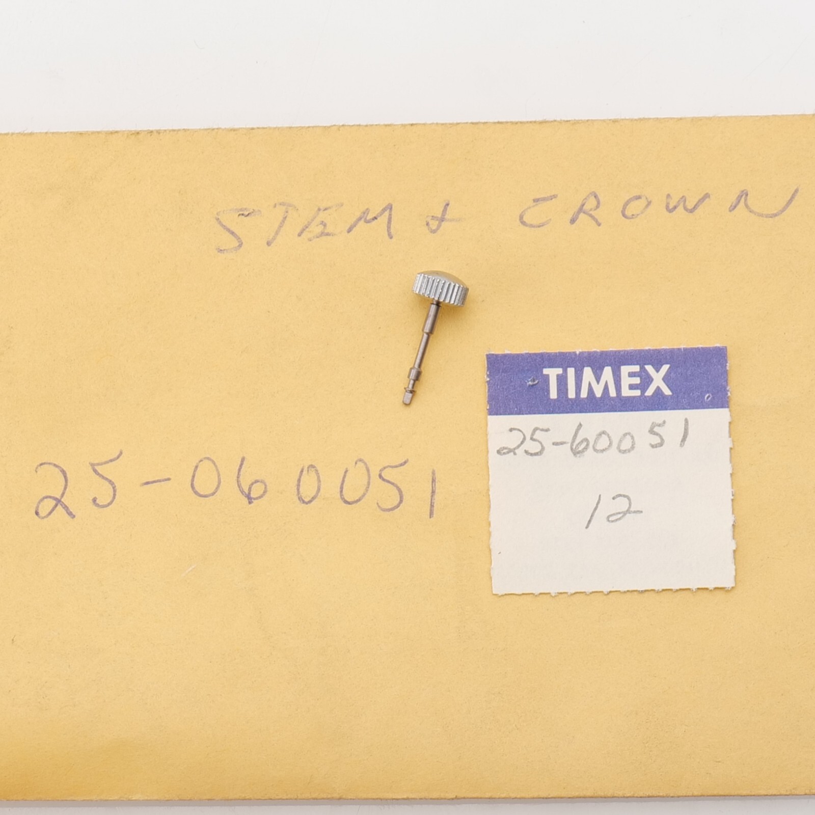 Timex Part #25-60051 - Winding Stem & Crown Assembly NOS Watchmakers ...