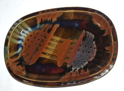 Matthew Patton Orcas Island Studio Art Pottery 12-1/2" Abstract Tray ...